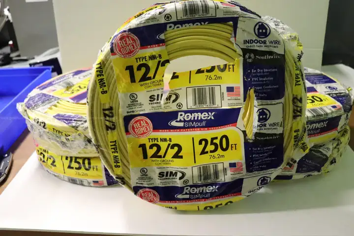5 Rolls of 250 ft each Romex SIMpull 12/2 NM-B w/Ground Wire | AllSurplus