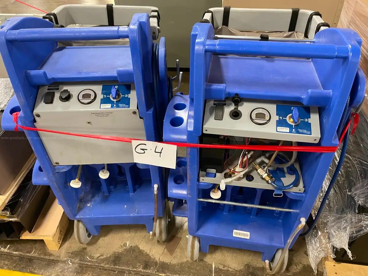 Lot of (2) Hillyard C3 Cleaning Machines/Carts | AllSurplus