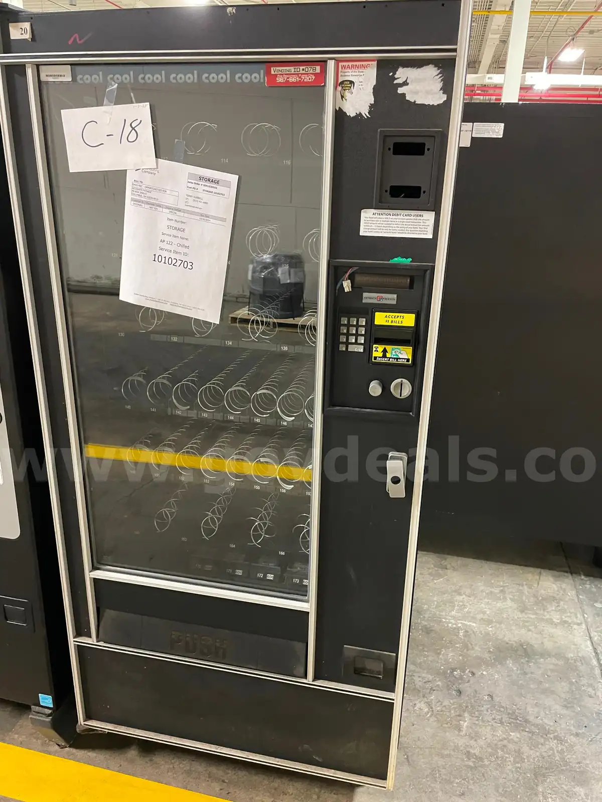 AP Vending Machine, Model AP 122 - Chilled | AllSurplus