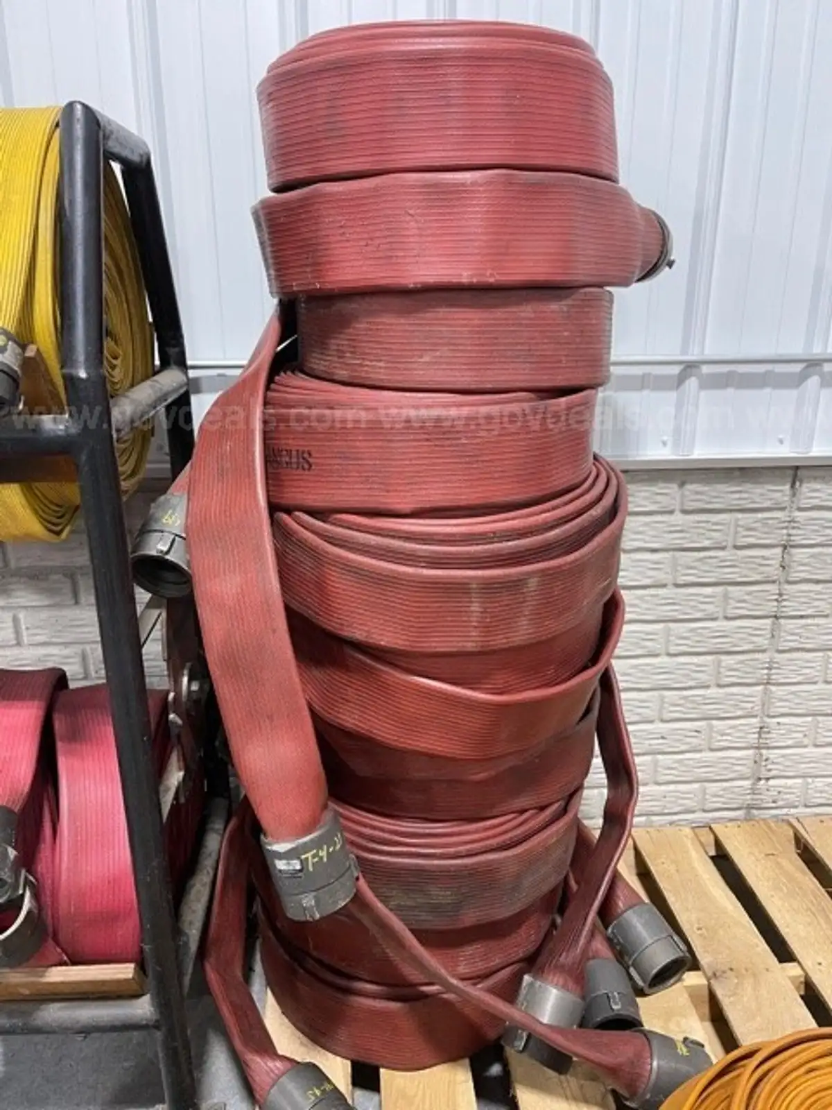 LOT of 3" inch Fire Hose (11 Sections) | AllSurplus