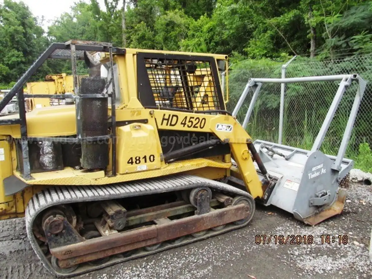 ASV Forrester HD4520 Skid Steer with Loftness Timber Ax Attachment ...