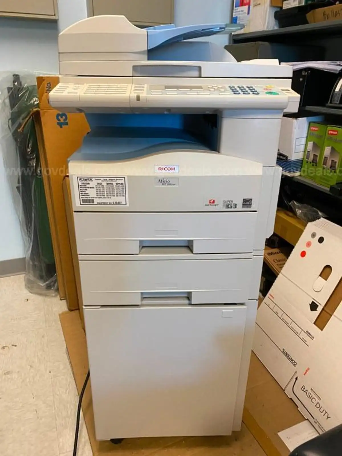 RICOH AFICIO MP201 SPF COPIER AND PRINTER | AllSurplus