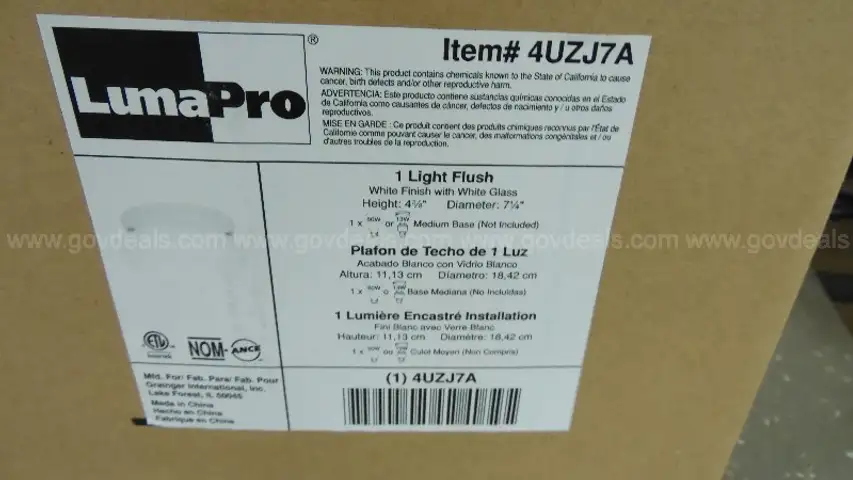 10 Boxes of New LumaPro Flush Mount Light | GovDeals