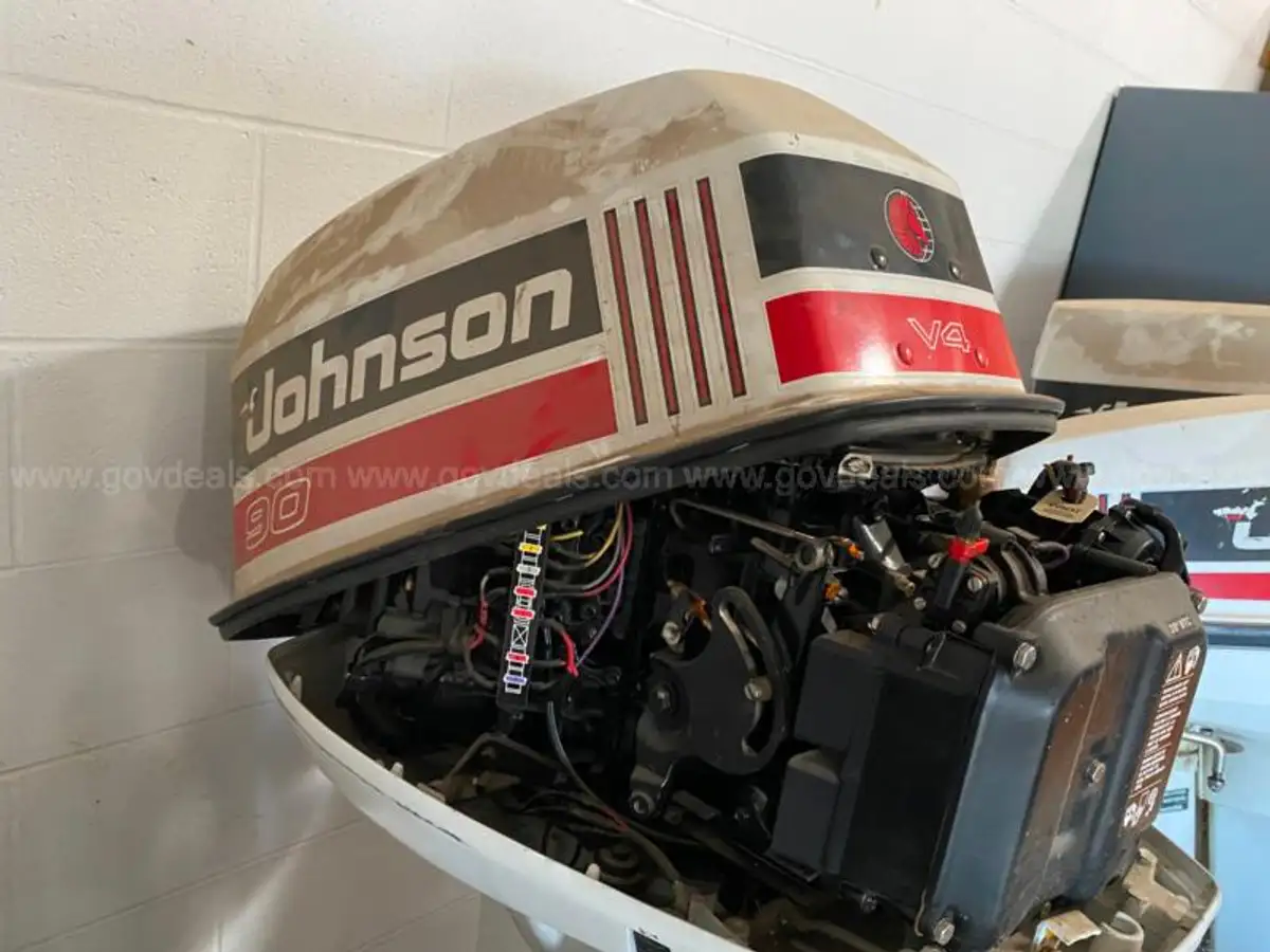 Johnson 90HP V4 outboard motor | AllSurplus