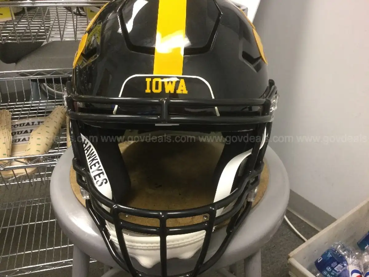 Iowa Hawkeye Team Football Helmet | AllSurplus