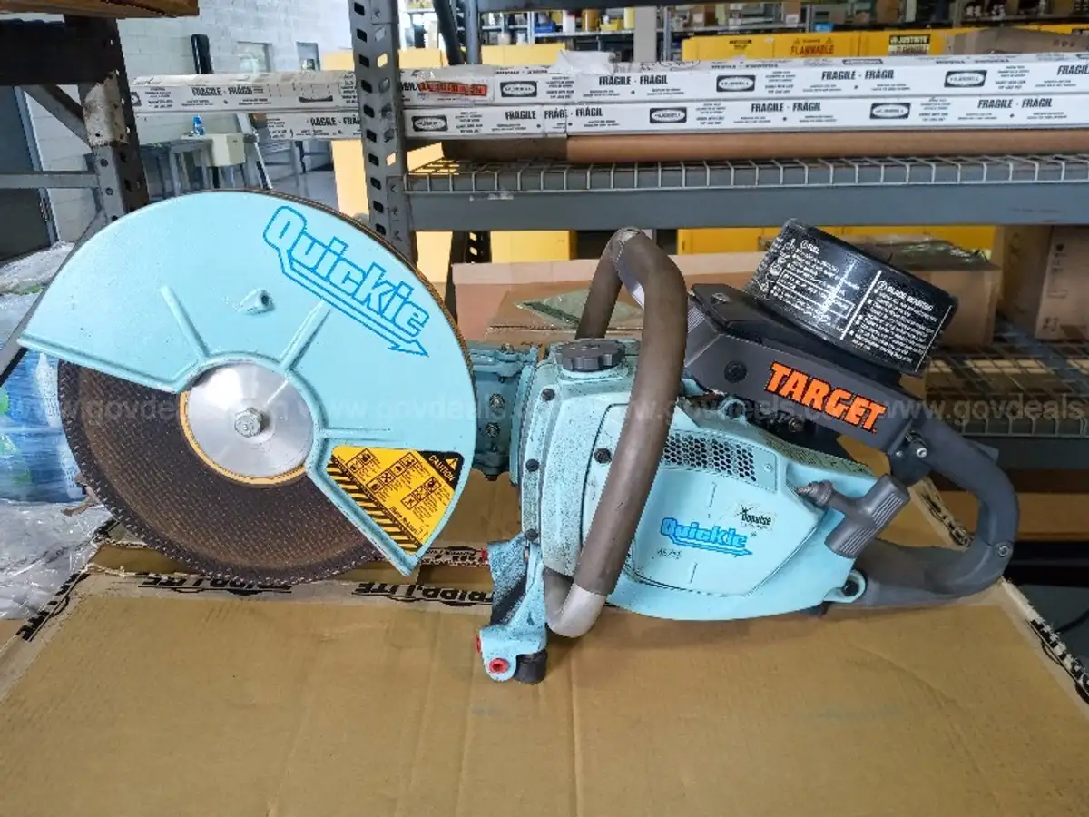 Used Target Quickie gas Powered Concrete Saw 45/12 | GovDeals