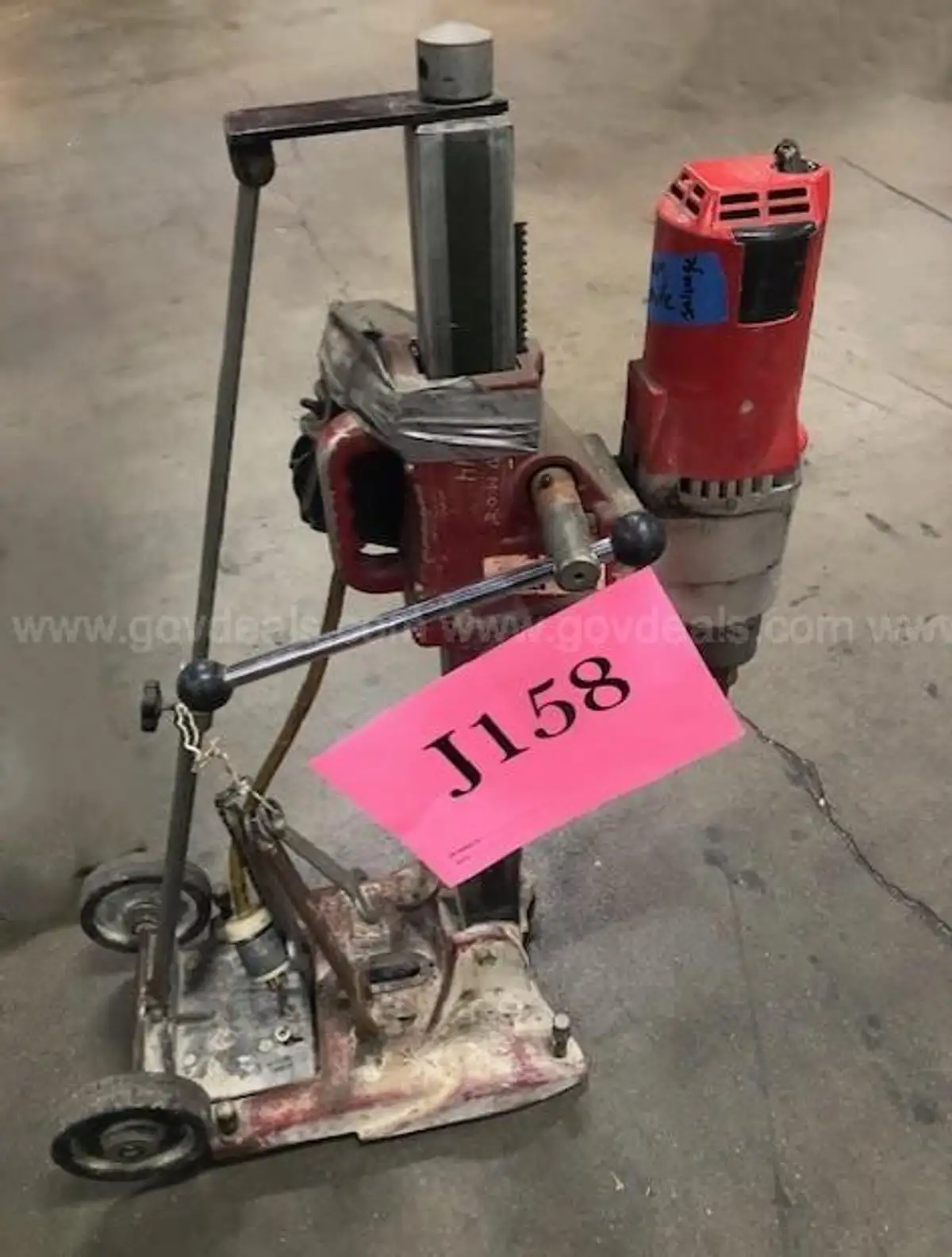 MILWAUKEE CORE DRILL WITH ACCESSORIES AND STAND **** (I) | AllSurplus