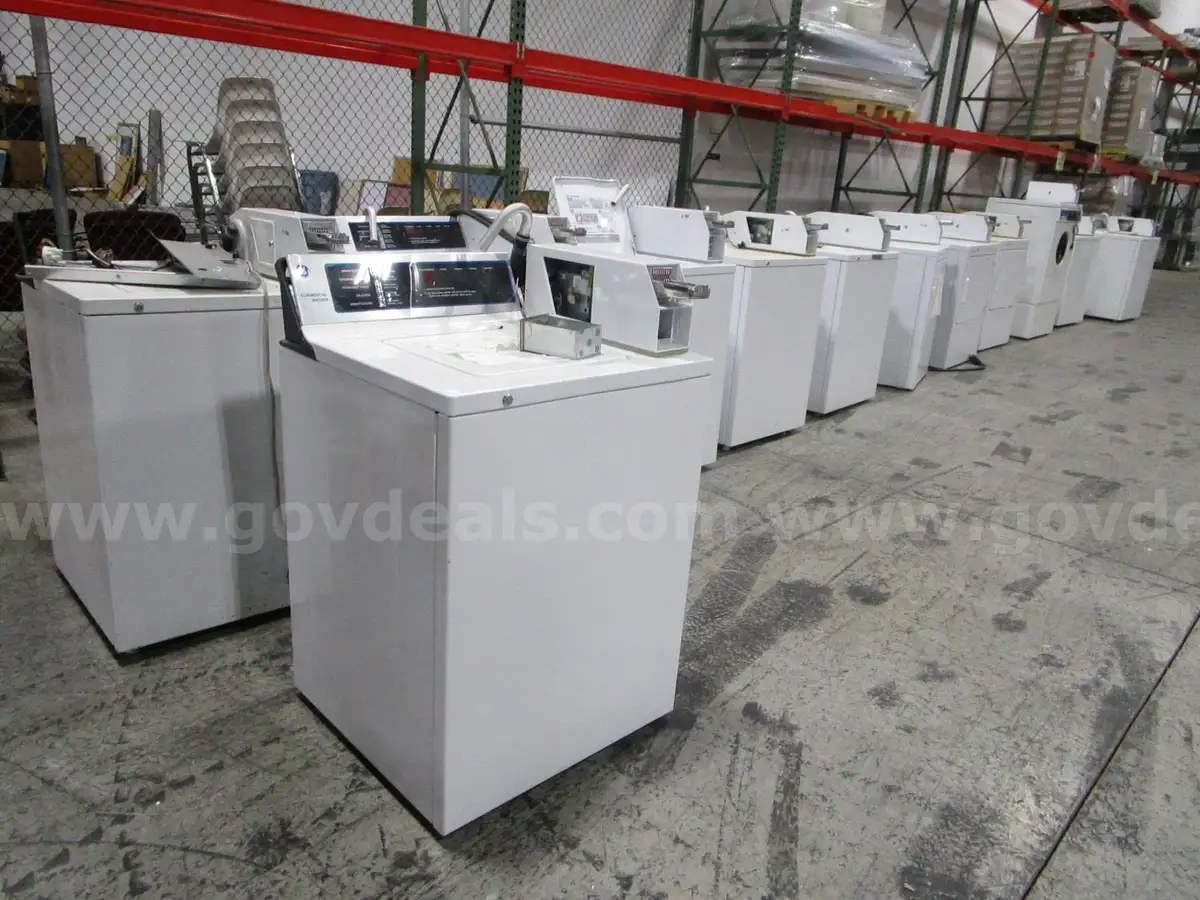 9 GE Commercial Washers & 3 Dryers (K) | AllSurplus