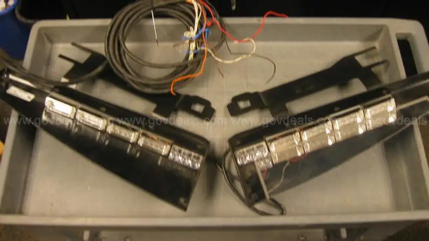 Set of Whelen LED Visor Lights (RED/BLUE) | AllSurplus