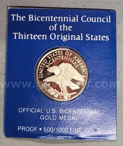Official U.S. Bicentennial GOLD MEDAL - Franklin Mint Issued | AllSurplus
