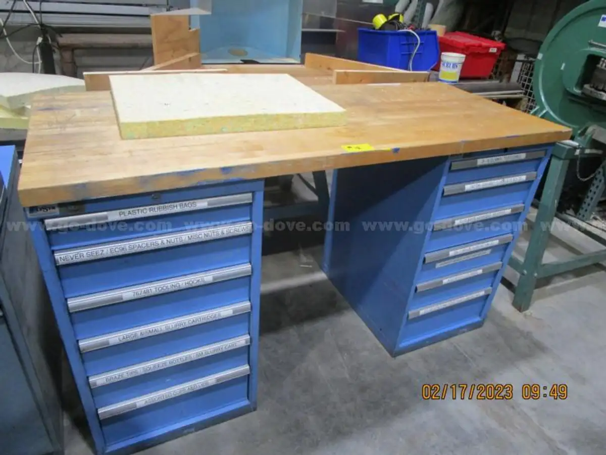 12 Drawer Lista Work Table | AllSurplus