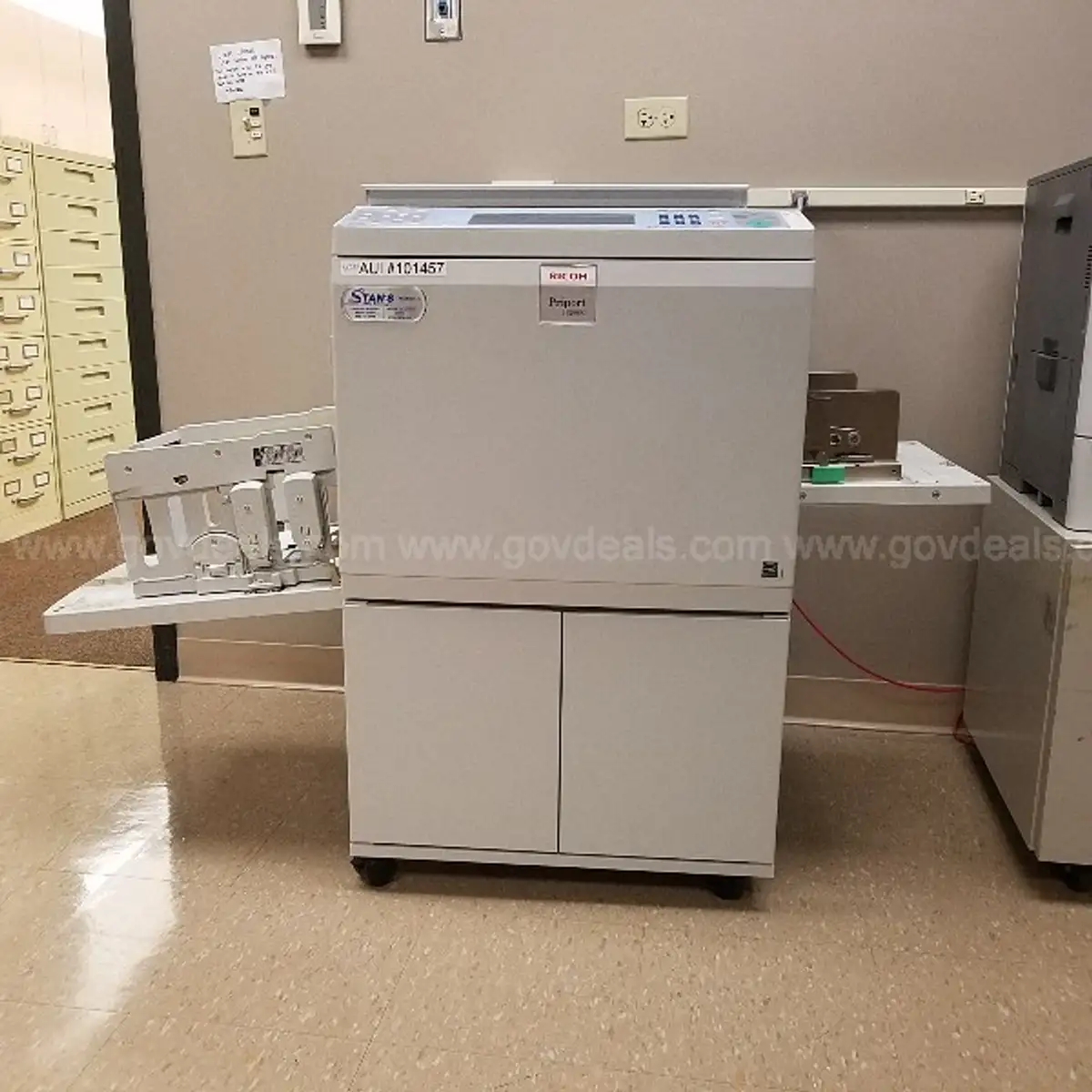 Ricoh Digital Duplicator PriPort HQ9000 w/Cabinet, Drums & Ink | GovDeals