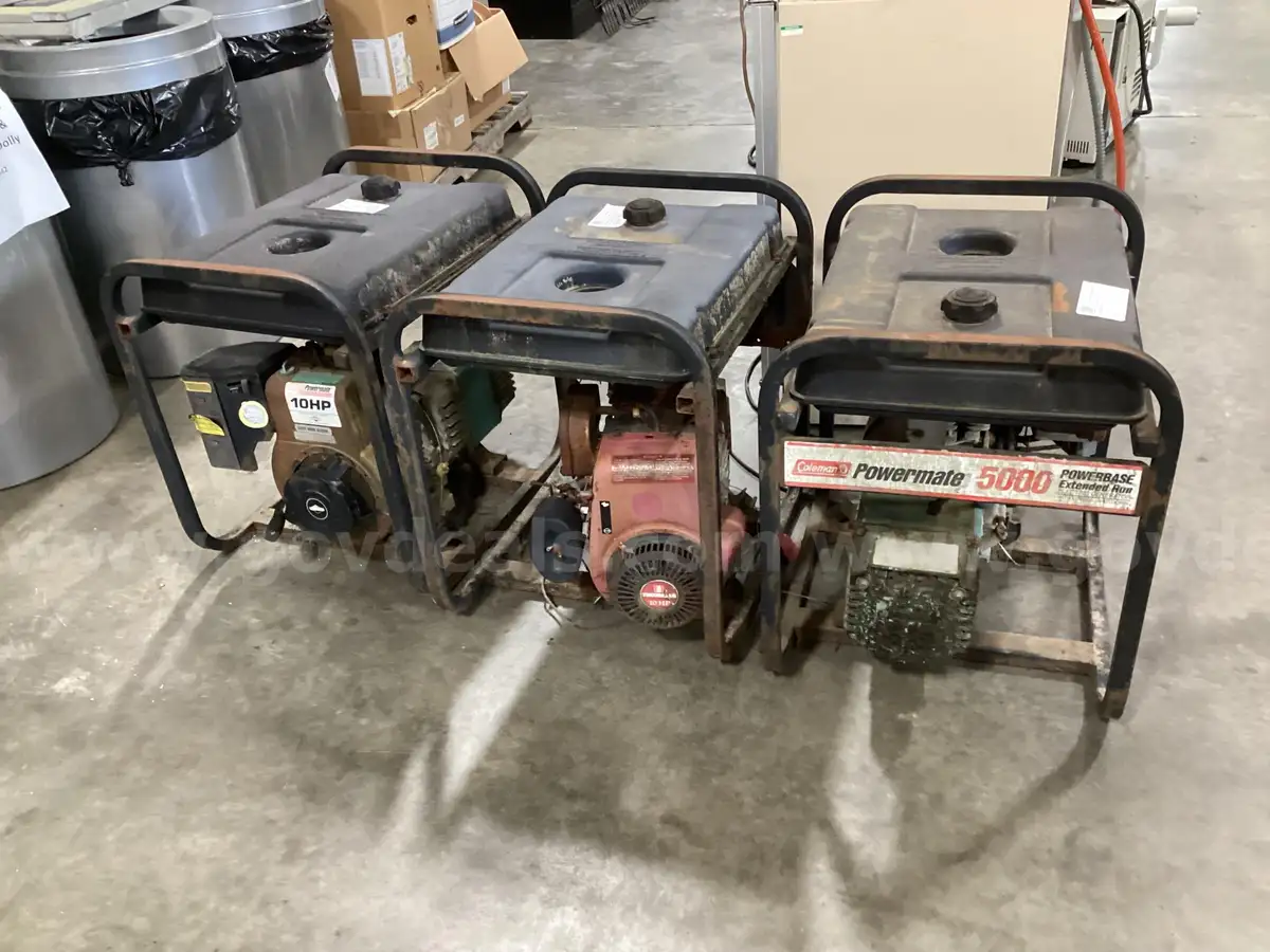 Lot of 3 Old Coleman Generators | AllSurplus