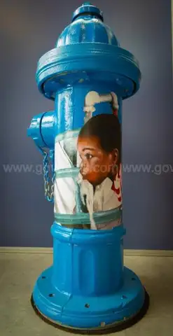 Hand Painted Fire Hydrant for Charity | GovDeals