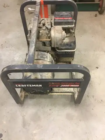 Craftsman 2400 Watt 5 HP Portable Generator Set | GovDeals