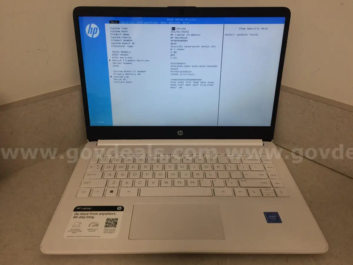 HP Laptop 14-dq0xxx - Intel Celeron N4120 @ 1.10GHz, 4GB RAM, 64GB SSD ...