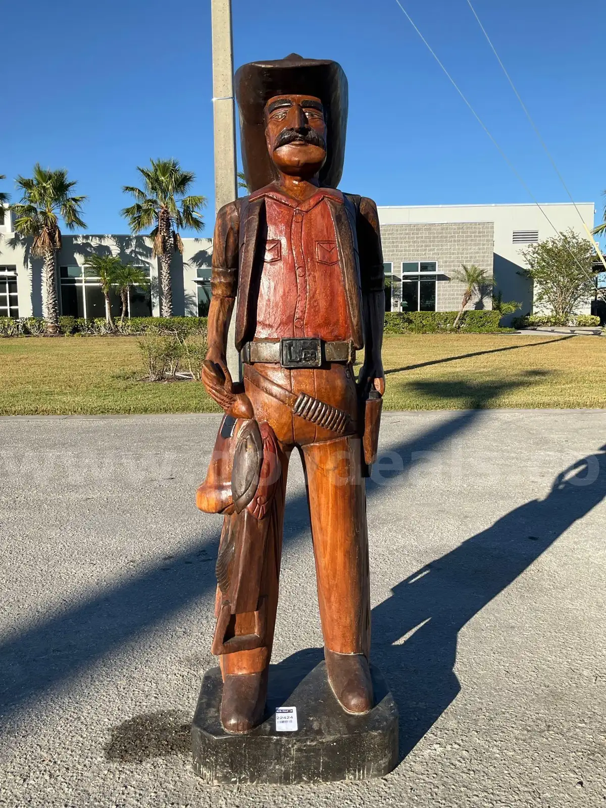 WOODEN COWBOY STATUE, APPROX 70in T | GovDeals