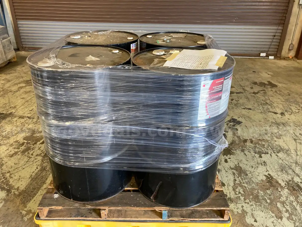 Three 55gallon drums coolant, 1 Drum synthetic Transmission fluid ...