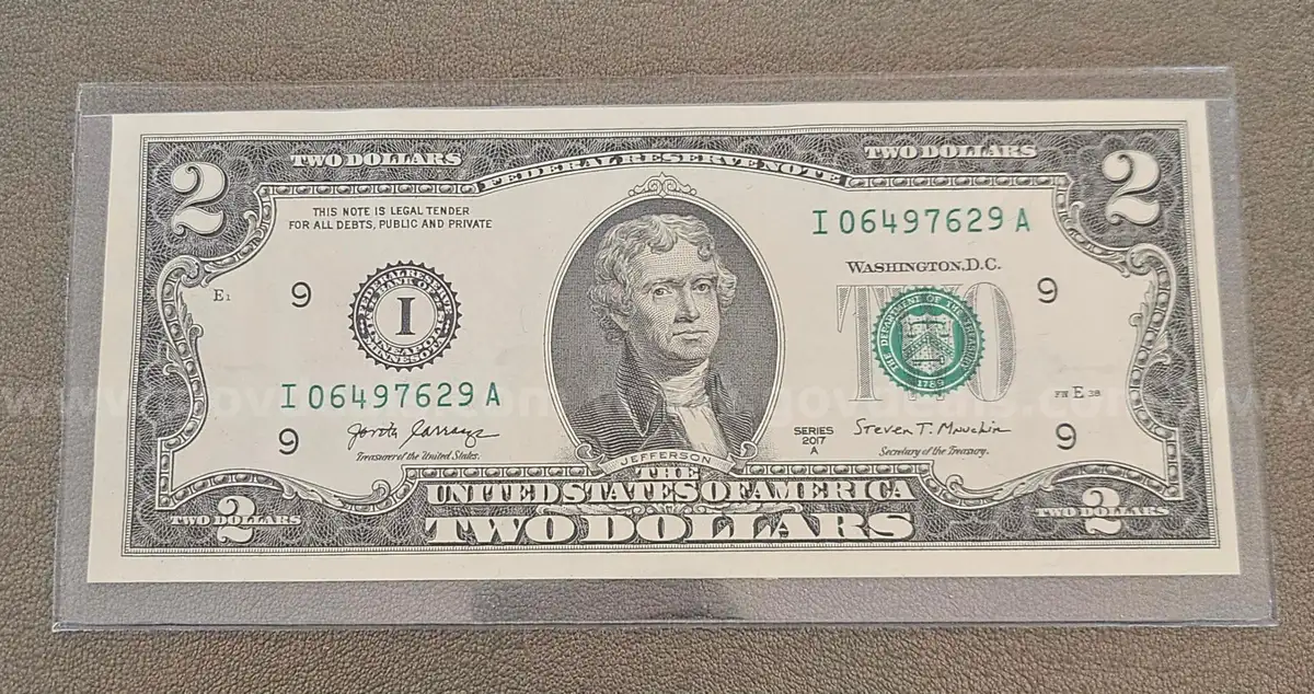 2017 2 Dollar Bill in Holder | AllSurplus