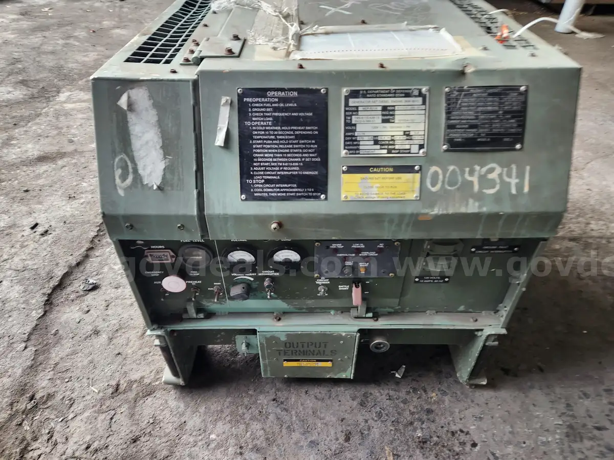 (1)-Fermont MEP-831A Diesel 3kw Generator, Hours: 860 | AllSurplus