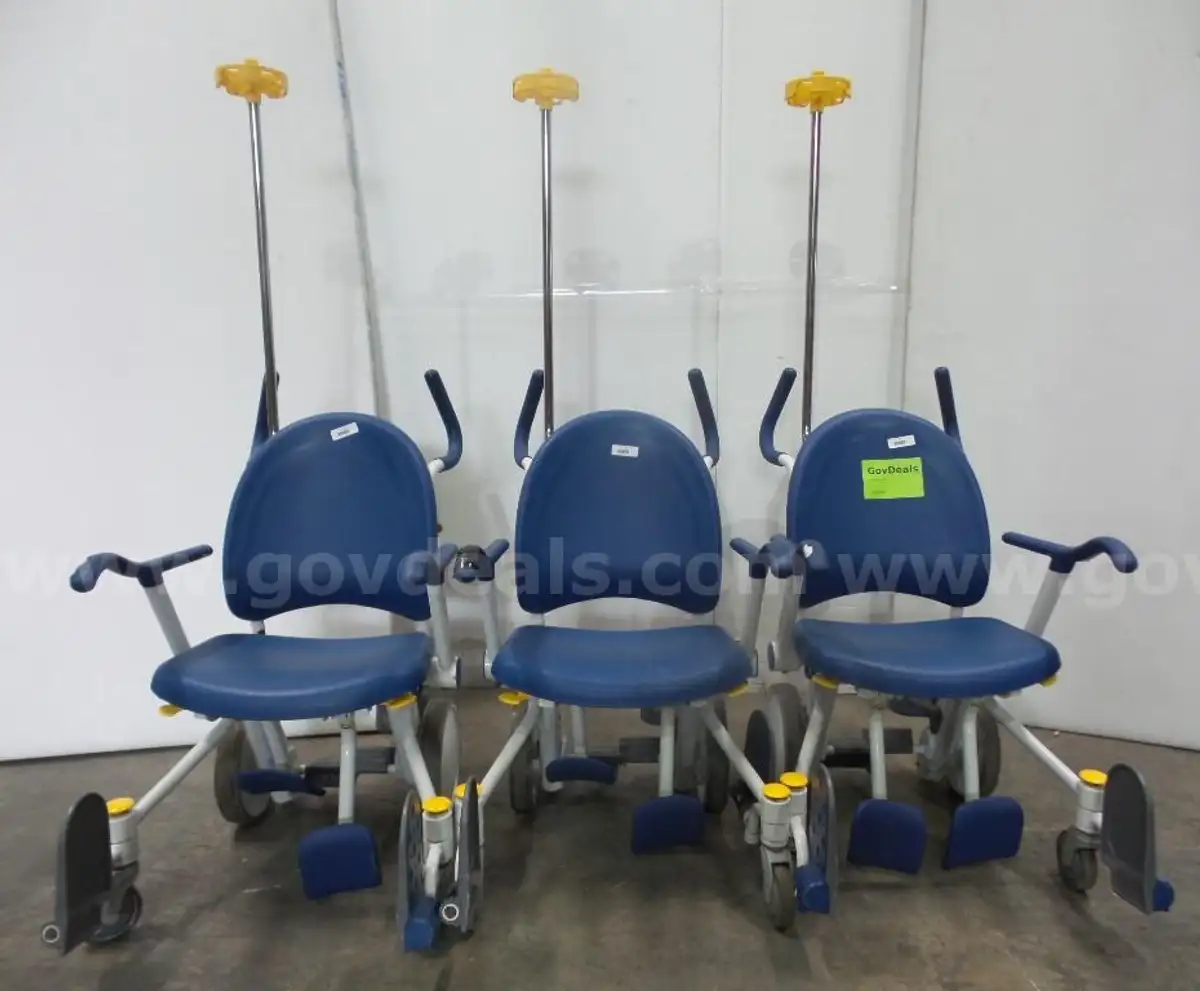 (3)-Stryker 1460 Prime TC Patient Transport Chair's | GovDeals