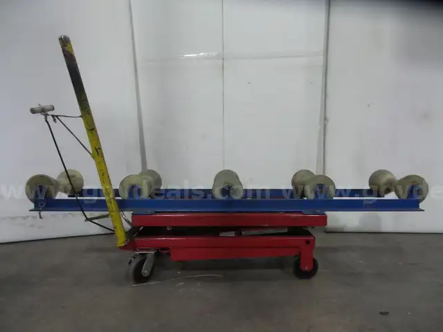 (1)-Dayton 3KR47 Scissor Lift Cart With Pipe Rollers | AllSurplus