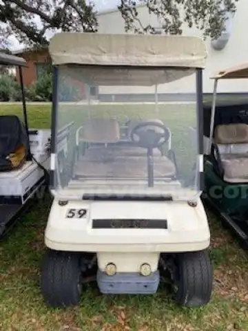 1998 Club Car DS Model, 6 passenger Golf Cart, Beige | GovDeals