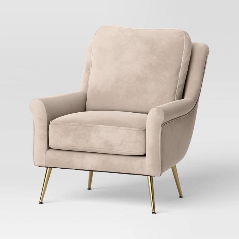 Velvet chair brass legs store