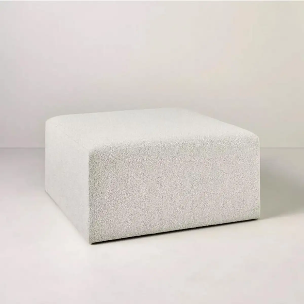 Boucle Upholstered Square Cocktail Ottoman - Oatmeal - Hearth & Hand ...