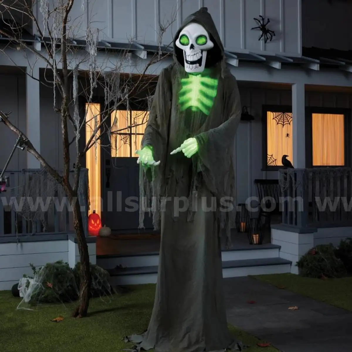 Lewis & Friends 8' Light Up Bruce The Skeleton Ghoul Outdoor Halloween ...