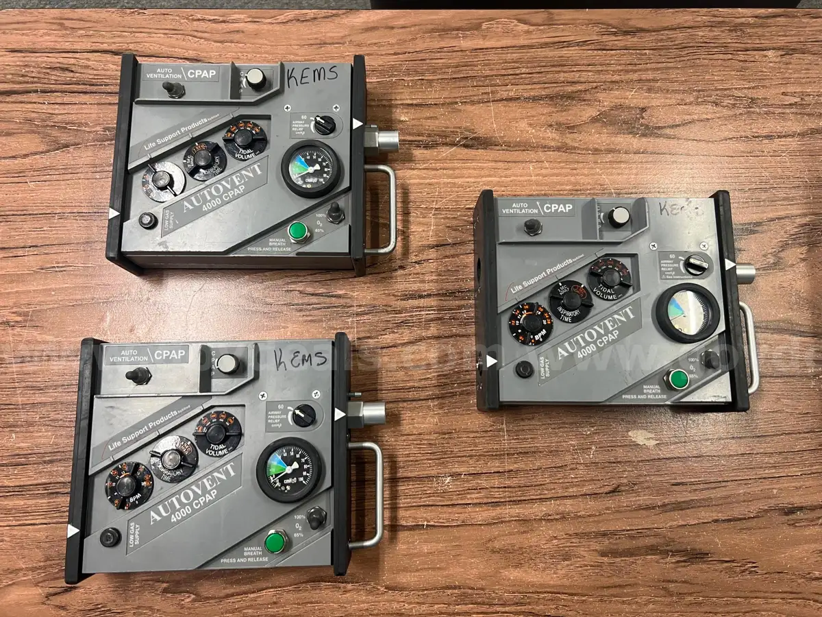 (3) AutoVent 4000/CPAP | GovDeals