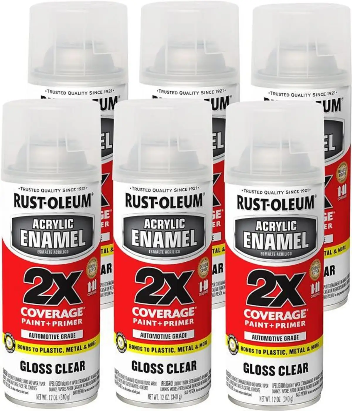 Rust-Oleum Automotive 12 oz. Acrylic Enamel 2x Gloss Clear Spray Paint ...