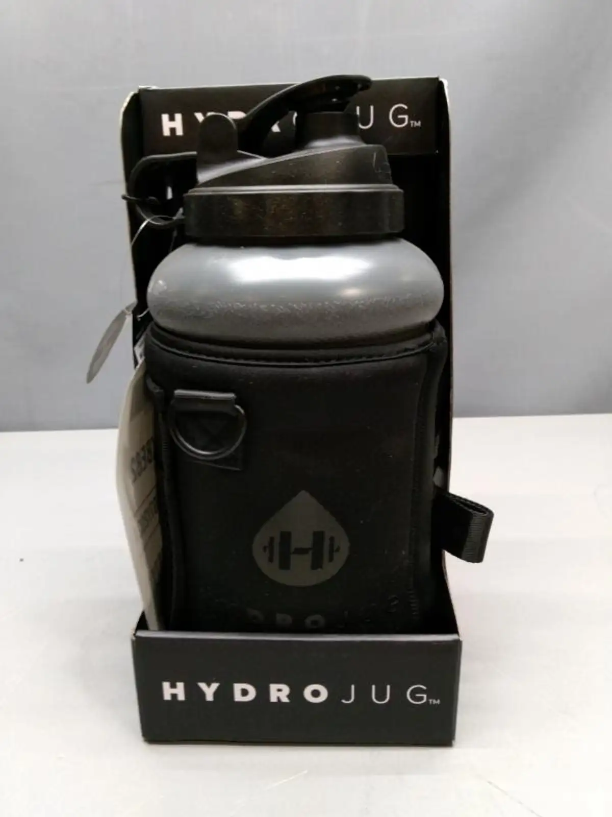 HydroJug Bundle 73oz Jug w/ Sleeve & Straw (Charcoal Black ...