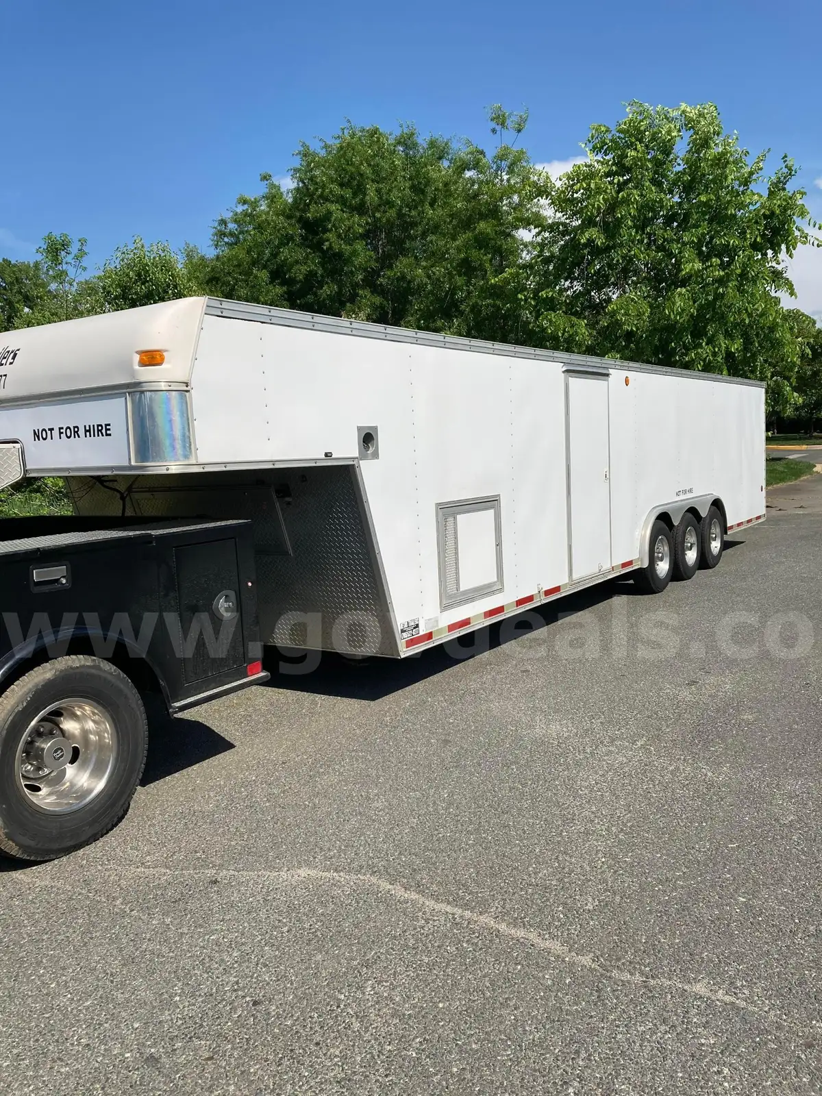 2002 United Express Enclosed Race Car Trailer 36 ft Gooseneck | AllSurplus