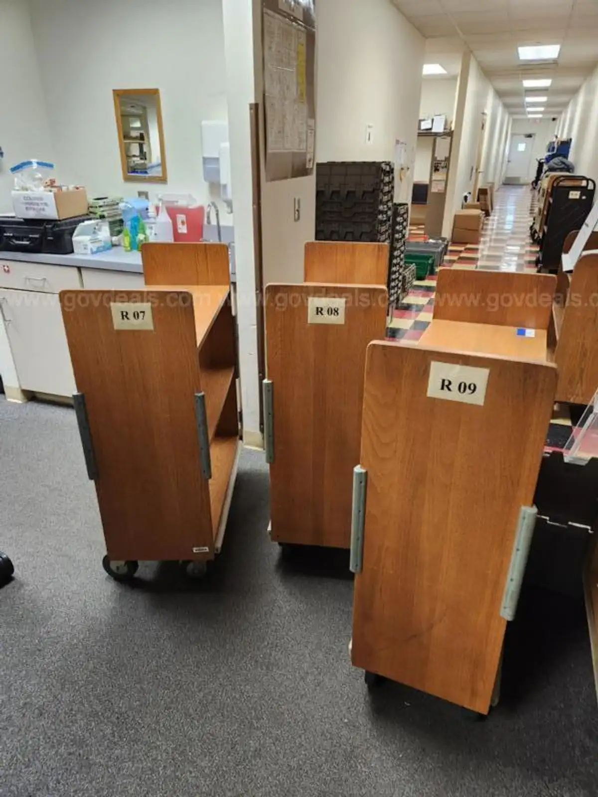 5 - Wood Book Carts | AllSurplus