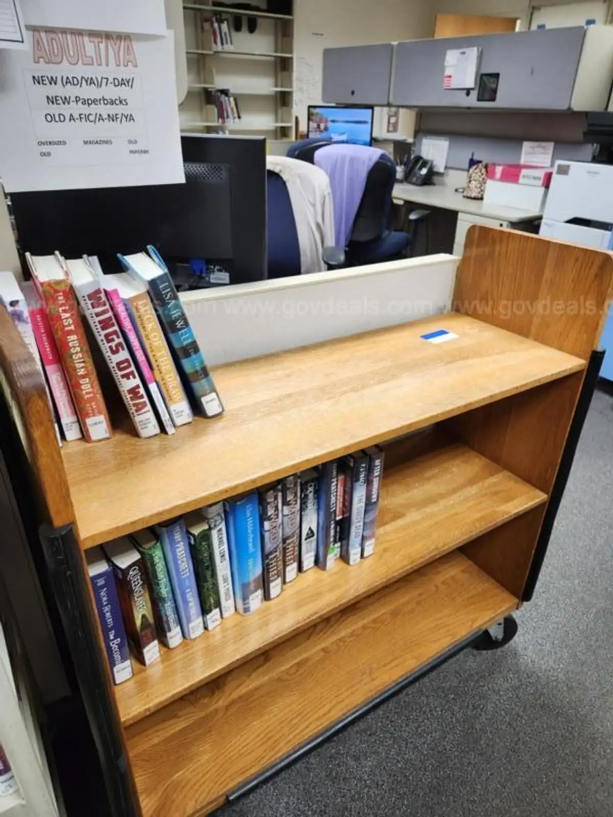 6 - Wood Book Carts | GovDeals