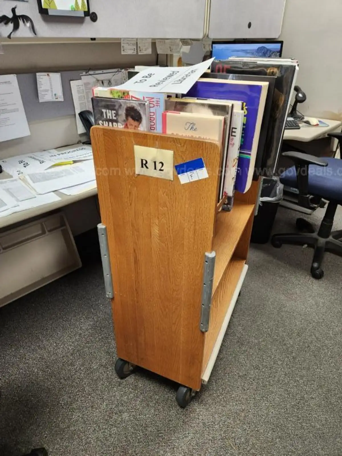 2 - Wood Book Carts | AllSurplus