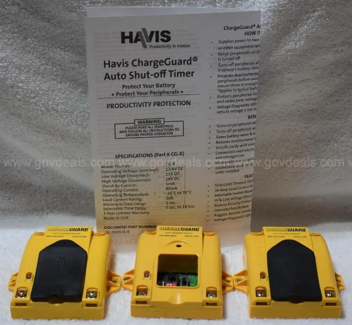 3 CLEAN AND WORKING HAVIS CG-X CHARGE GUARD EQUIPMENT TIMER UNITS ...
