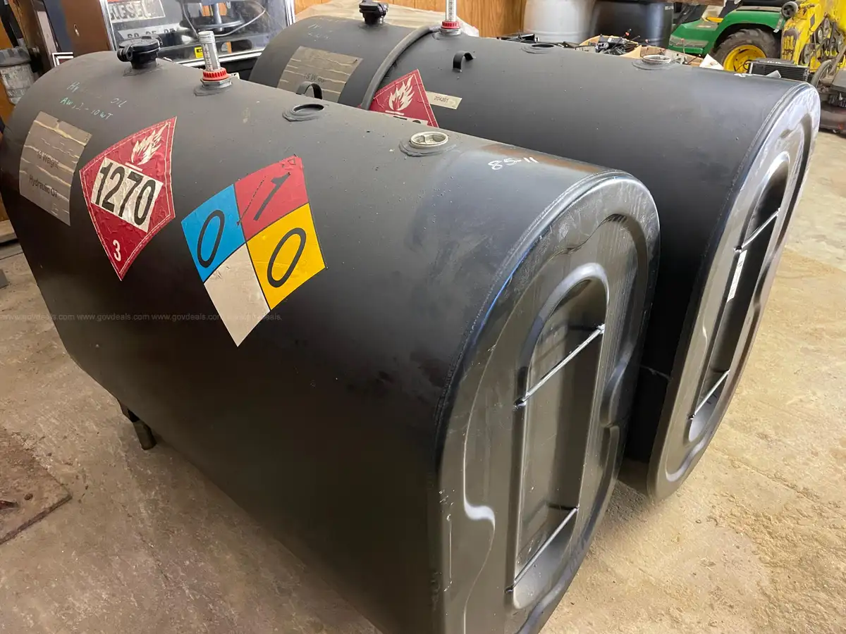 Lot of (2) 275 Gallon Steel Oil Tanks | GovDeals