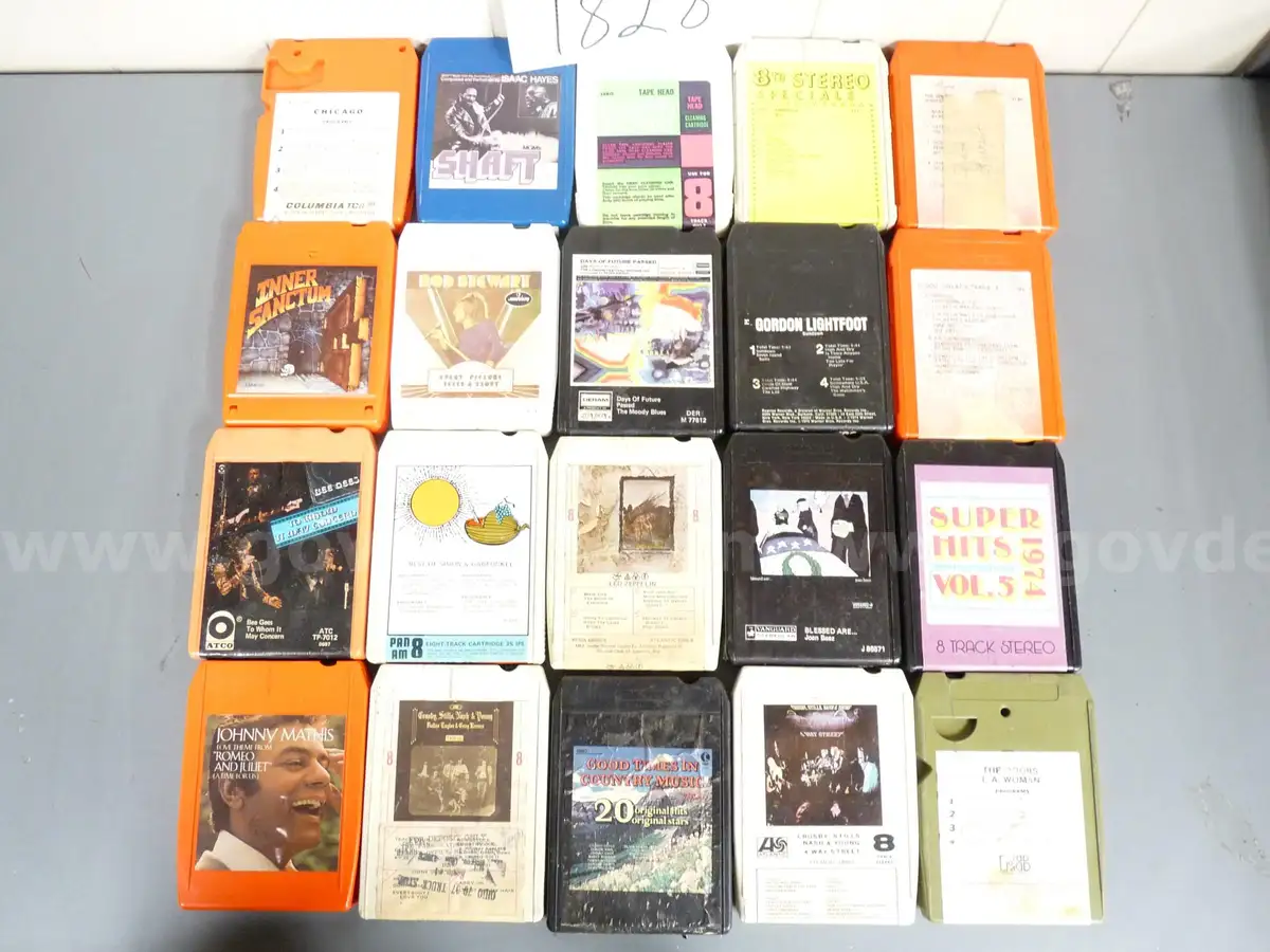 (20) 8 tracks tapes untested | AllSurplus