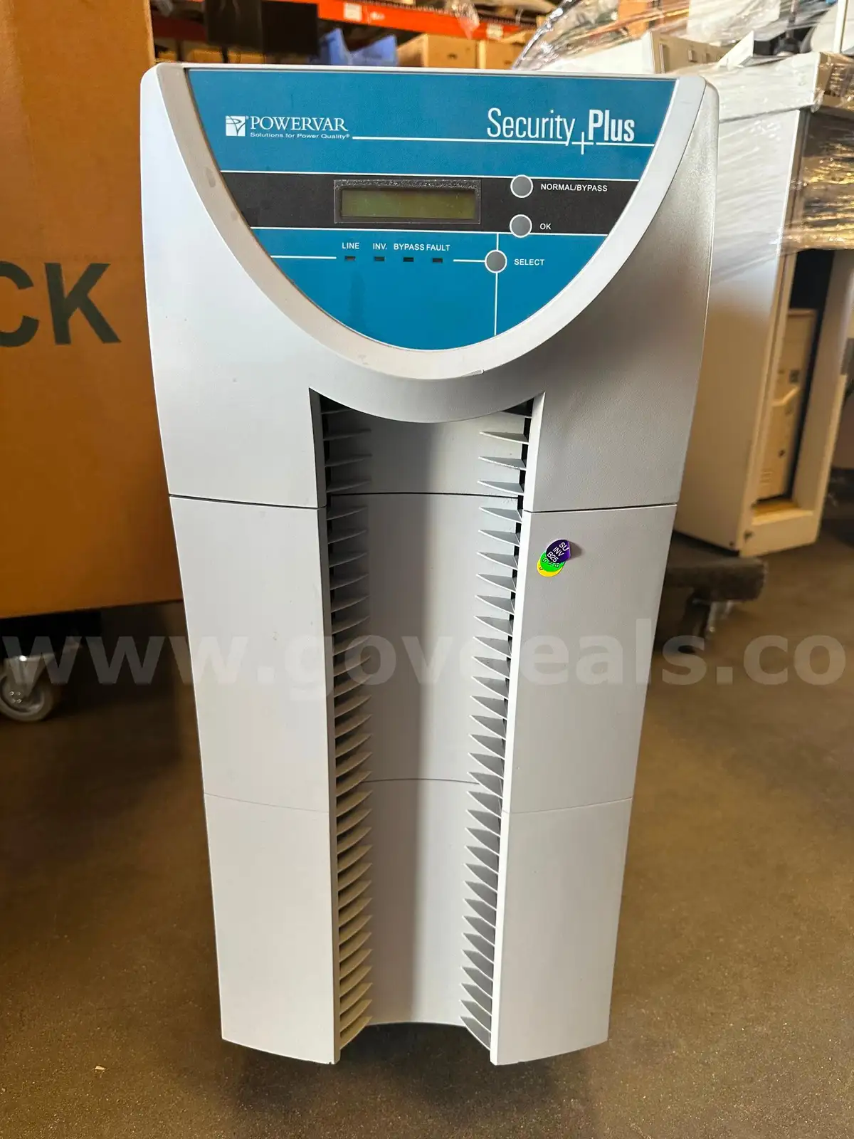 PowerVar Security Plus Uninterruptible Power Supply | AllSurplus