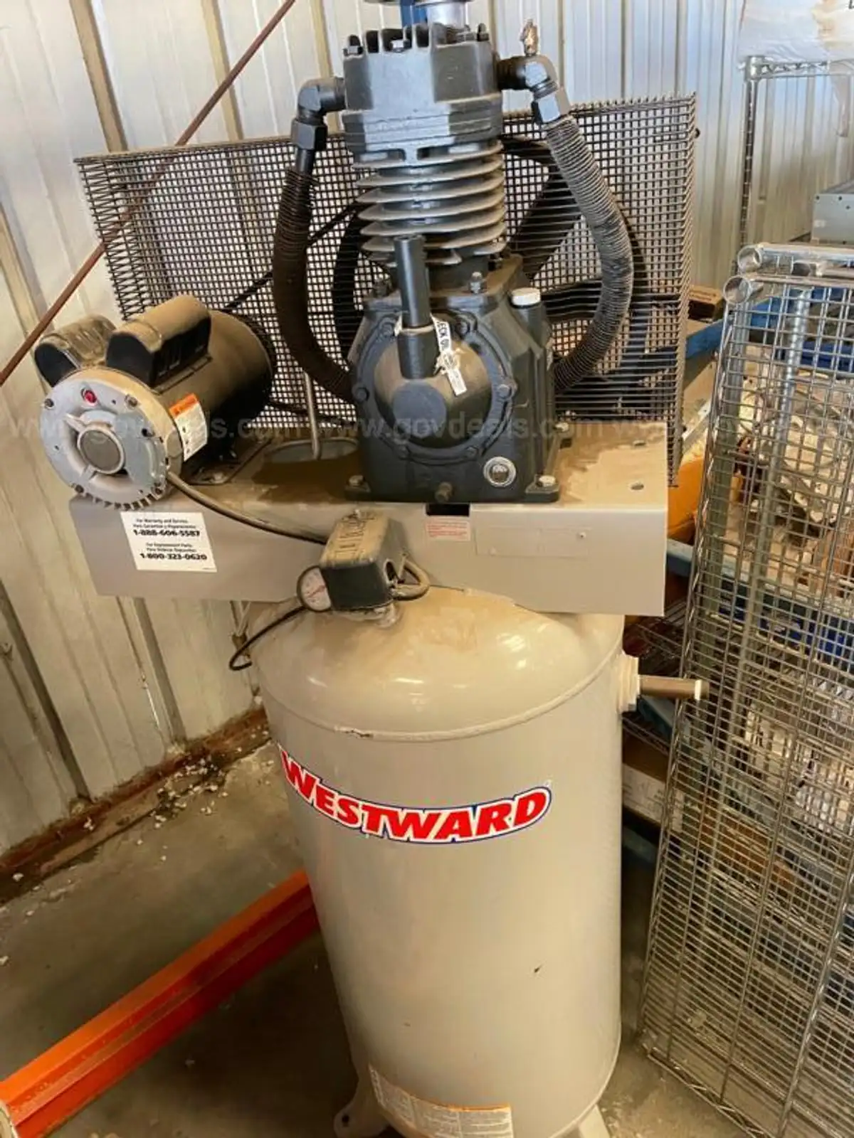 Westward 3VB60 60-Gallon Vertical Air Compressor | GovDeals