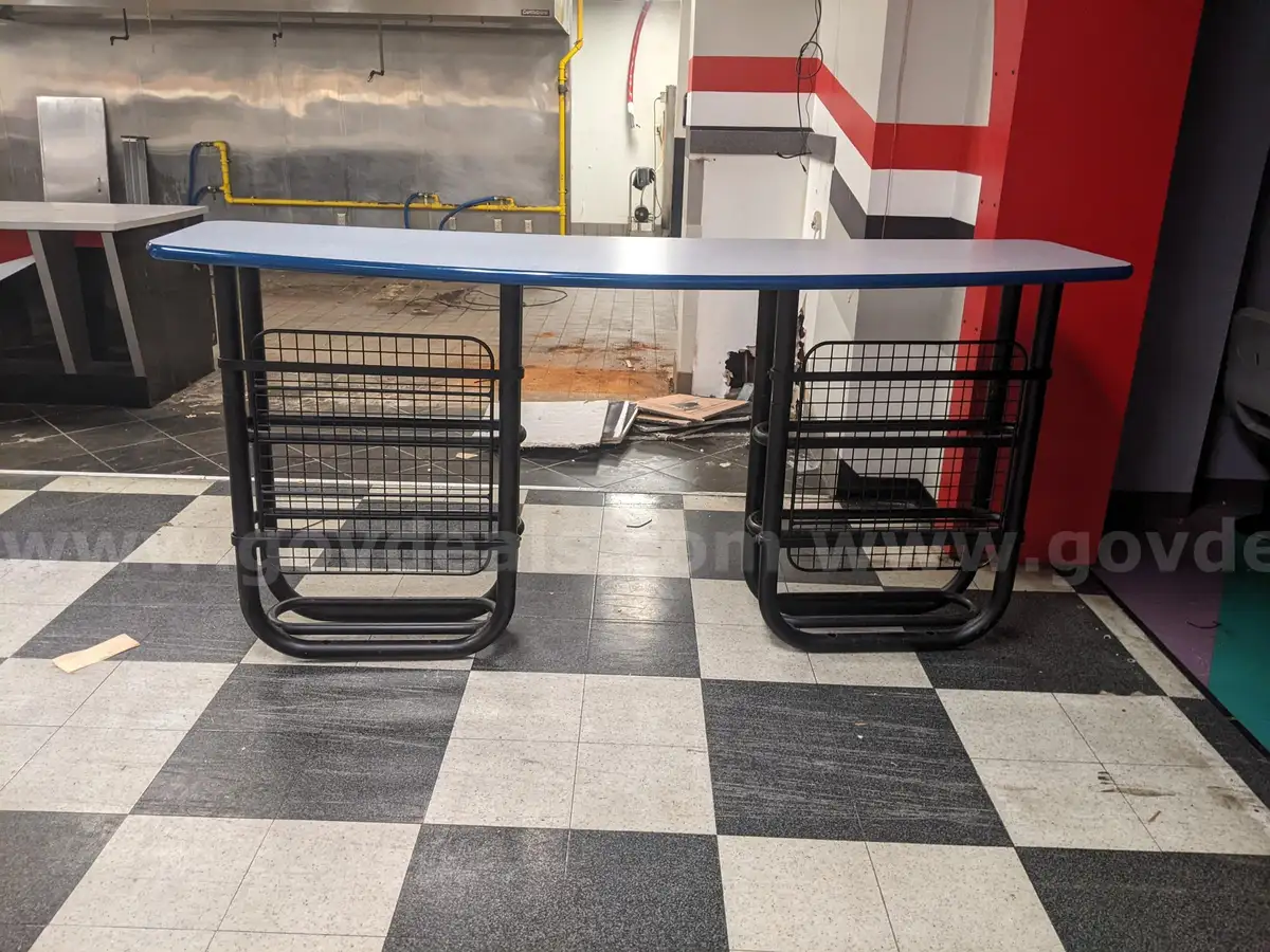 Bar Table w/ Bowling Ball Rack (x18) | AllSurplus