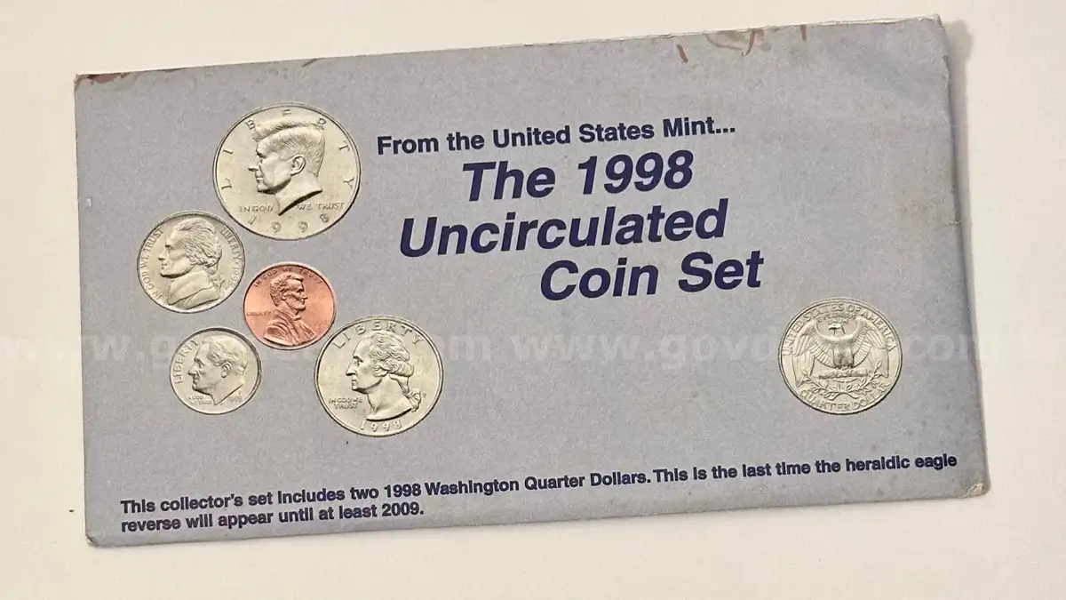 1998 Uncirculated U.S Mint Coin Set | GovDeals