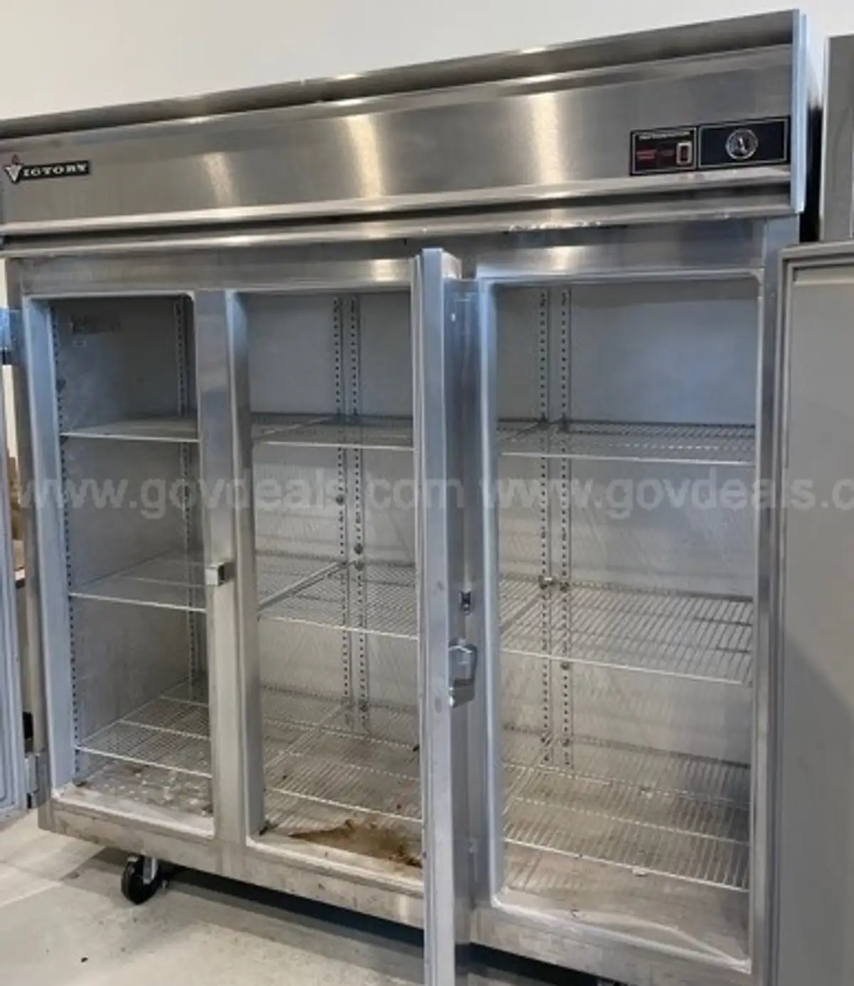 Victory Industrial Three Door Refrigerator | GovDeals