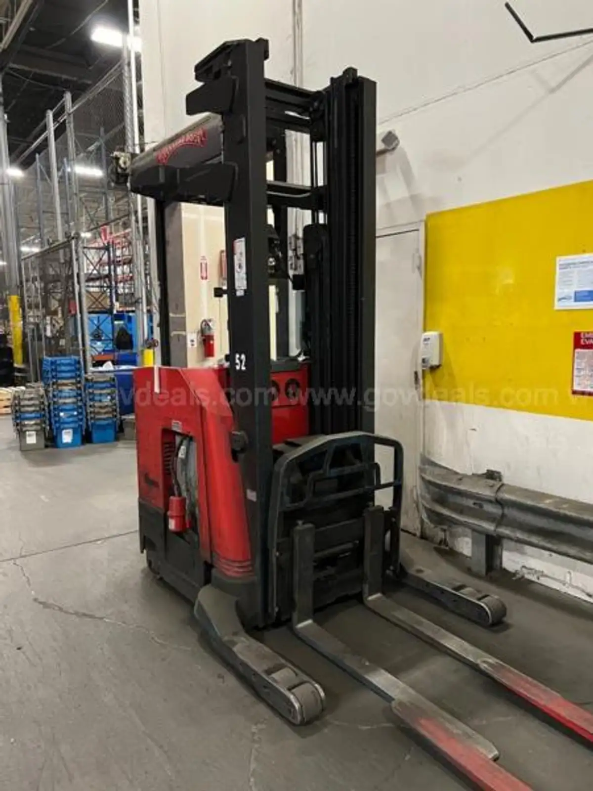 Raymond model 740-R35TT Electric Stand Up Reach Truck | AllSurplus