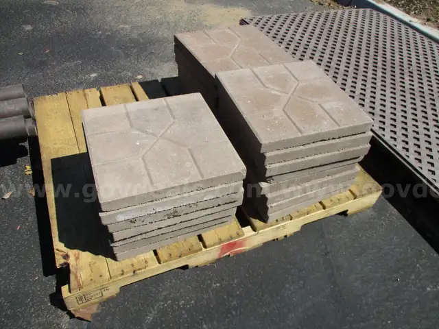 Lot of (21) Cement Pavers | GovDeals