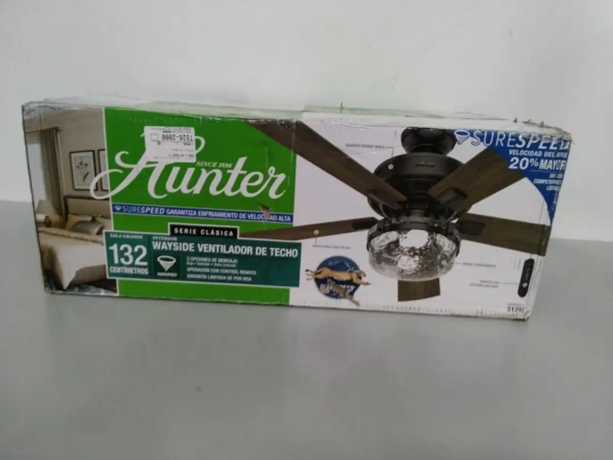 Hunter 52" Canyon Ridge Ceiling Fan w/ LED Light; Handheld Remote ...