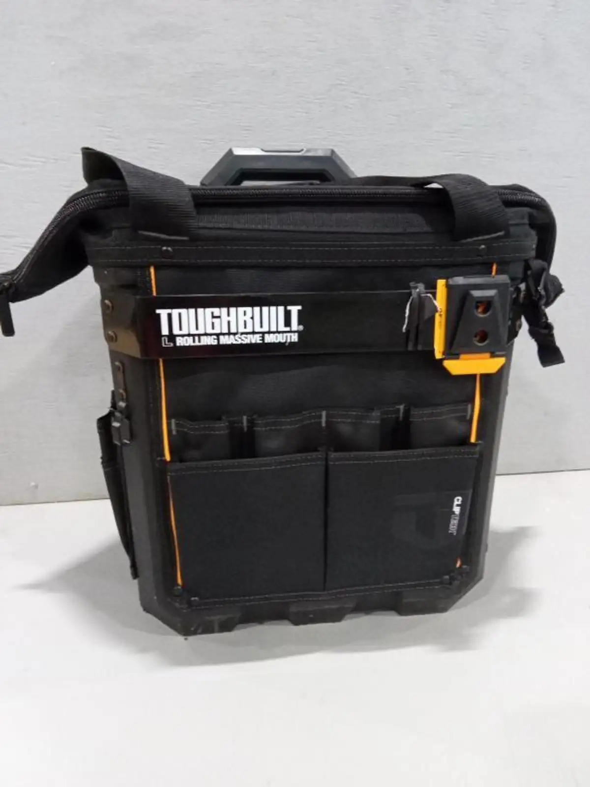 TOUGHBUILT Massive Mouth Hard Bottom, Large, Black Polyester 14-in ...