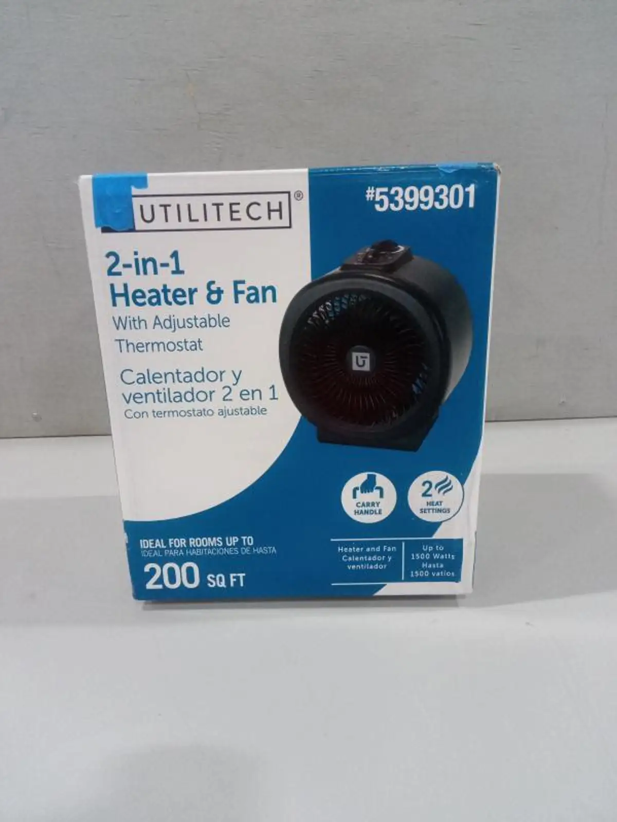 Utilitech Up to 1500-Watt Fan Utility Indoor Electric Space Heater with ...